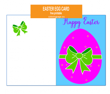Easter egg card printable | Coloring Page