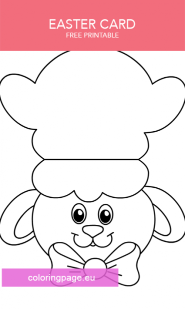 Little Lamb Card template | Coloring Page