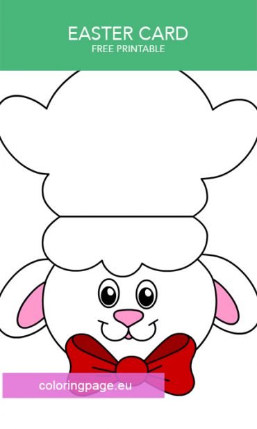 Easter Lamb Easter Card pdf | Coloring Page