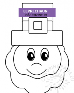 Saint Patrick's Day Leprechaun face | Coloring Page