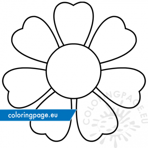 Spring Flower Cartoon shape | Coloring Page