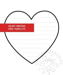 Valentine's Day Heart Writing Template | Coloring Page