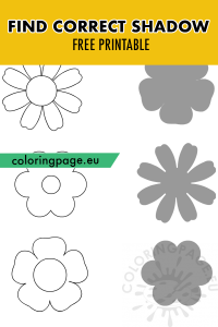 Spring Shadow Matching Worksheet | Coloring Page