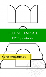 Printable Beehive craft template | Coloring Page
