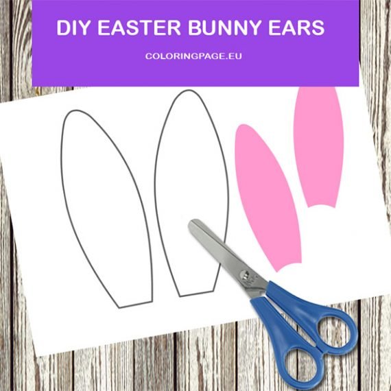Diy easter bunny ears | Coloring Page