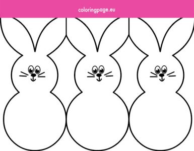 Easter Bunny trace worksheet printable – Coloring Page