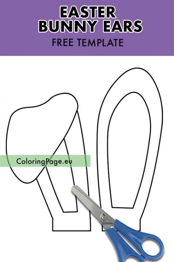 Printable Easter Bunny Ears | Coloring Page