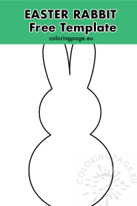 Easter rabbit free template | Coloring Page