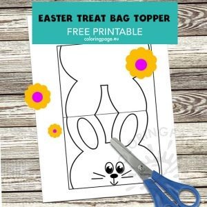 Easter treat bag topper template | Coloring Page