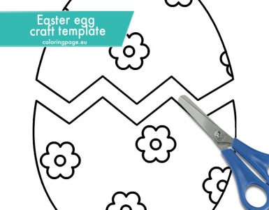 Cracked Easter Egg template Free Printable – Coloring Page