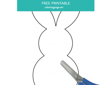 Easter Bunny trace worksheet printable – Coloring Page