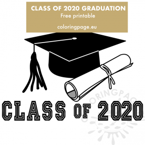 Class of 2020 Graduation printable | Coloring Page