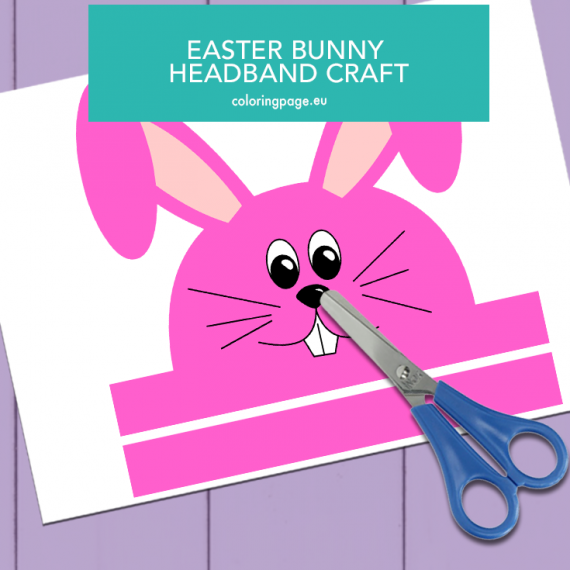 Easter Bunny Headband Paper Craft | Coloring Page