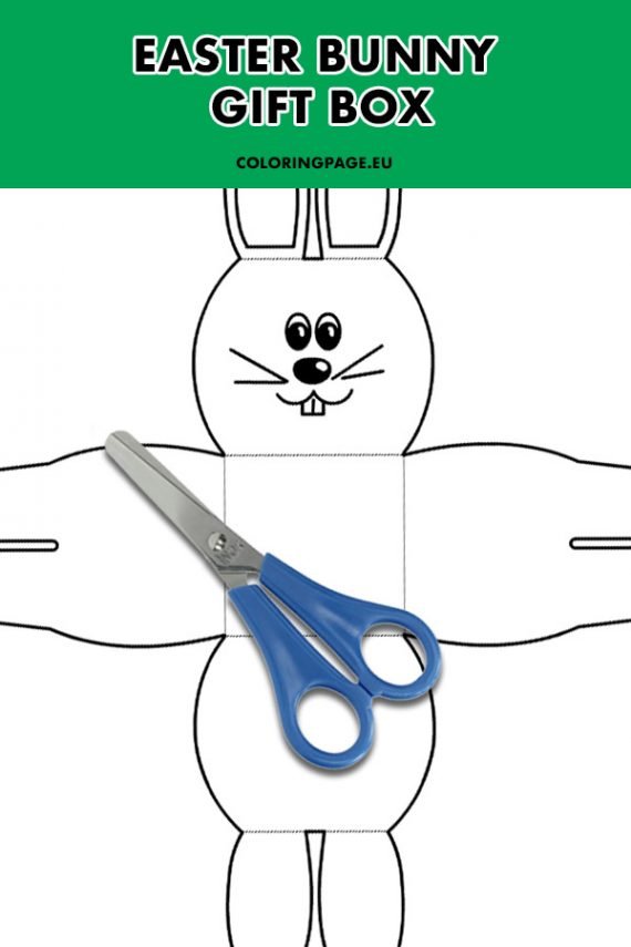 Easter bunny gift box | Coloring Page