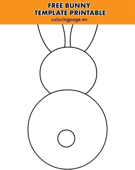 Free bunny template printable | Coloring Page