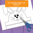 DIY Easter Bunny Hat template | Coloring Page