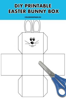 DIY Easter bunny box printable | Coloring Page