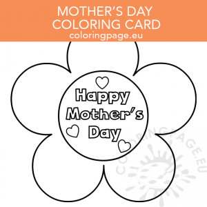 Happy Mother's Day coloring card | Coloring Page