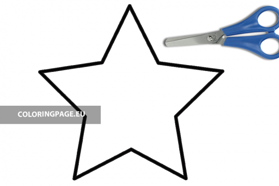 5 Pointed star shape printable | Coloring Page