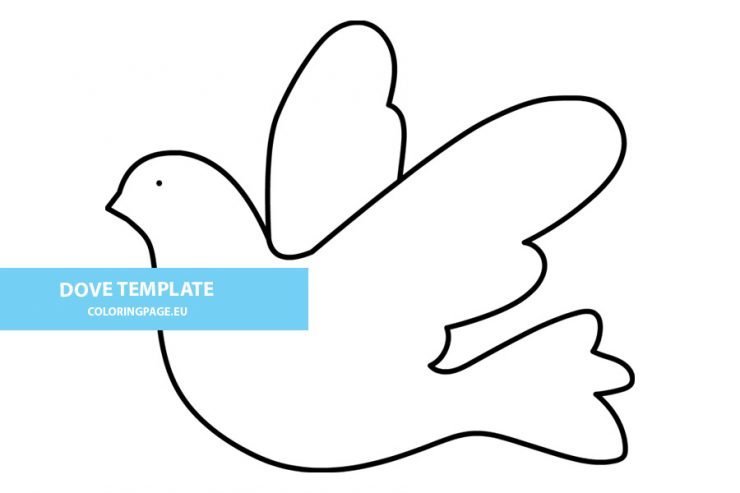 Free printable Dove template | Coloring Page
