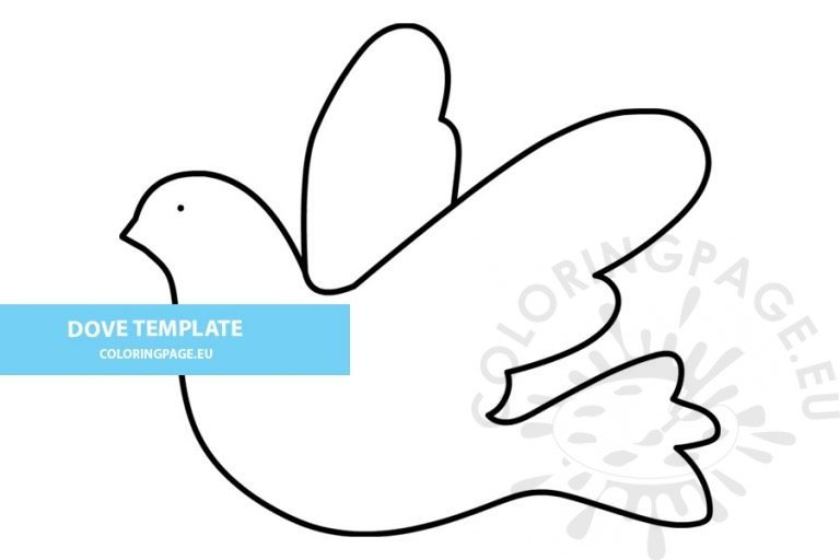 Free printable Dove template | Coloring Page