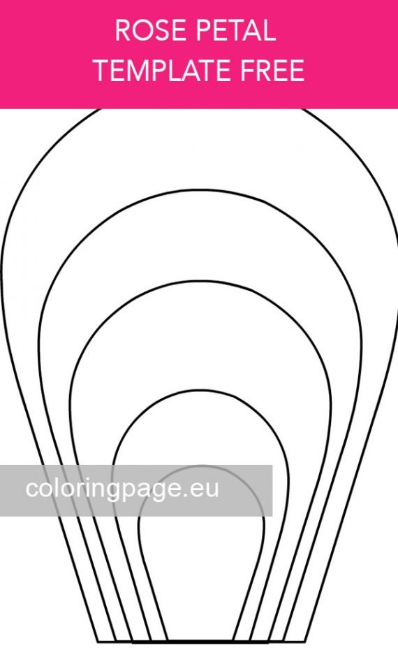 Giant rose petal template free | Coloring Page