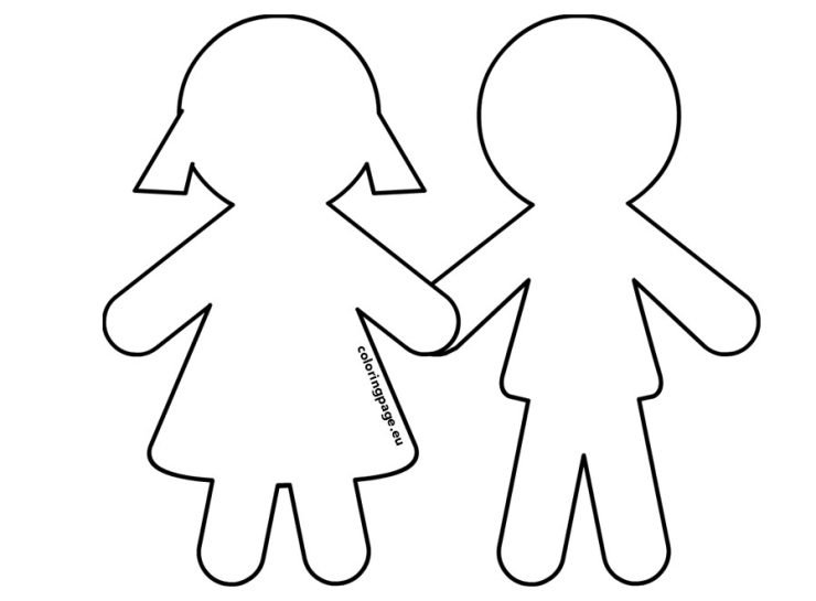 Girl and Boy template | Coloring Page