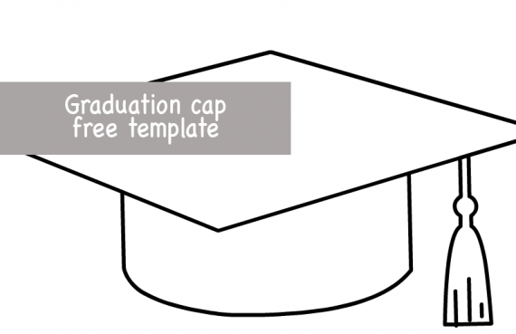 Graduation Cap Template Coloring Page