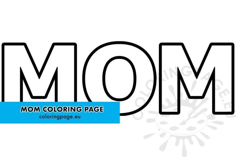 Mom word coloring page | Coloring Page