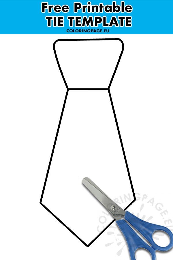 Free Father s Day Tie Template Coloring Page