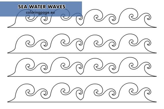Wave Patterns Ocean Sea | Coloring Page