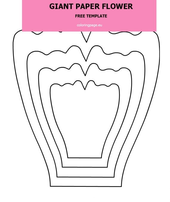 Giant Paper Flower Template | Coloring Page