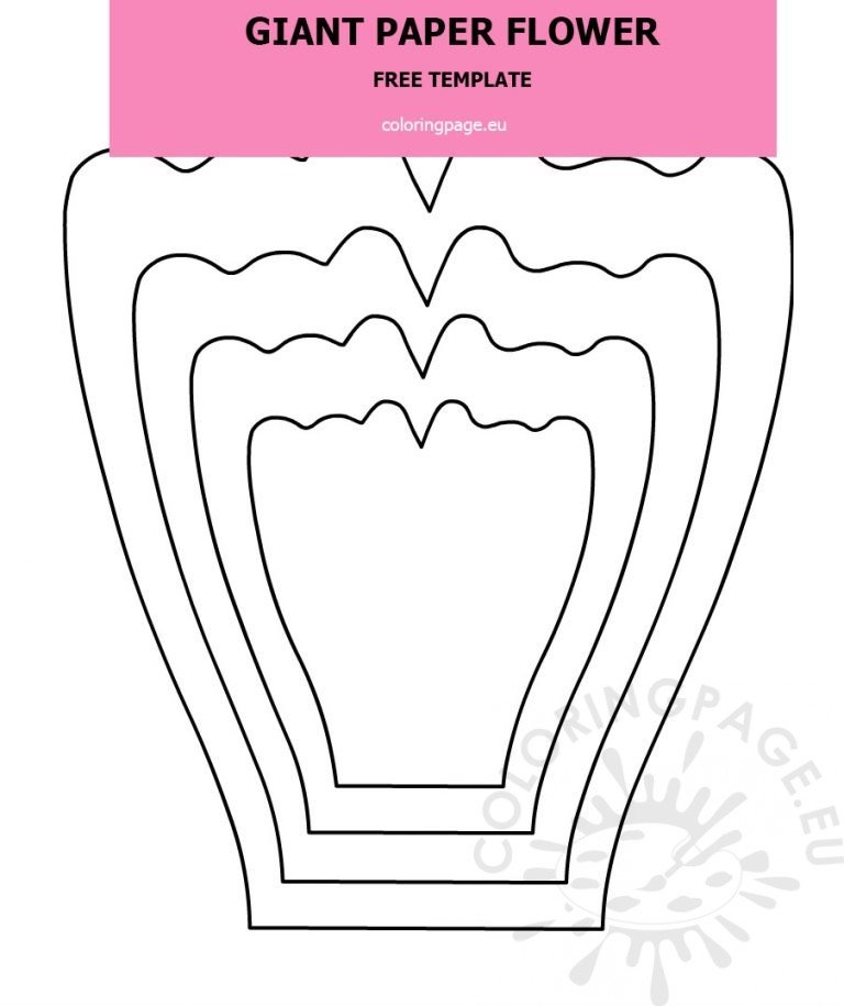 Giant Paper Flower Template | Coloring Page