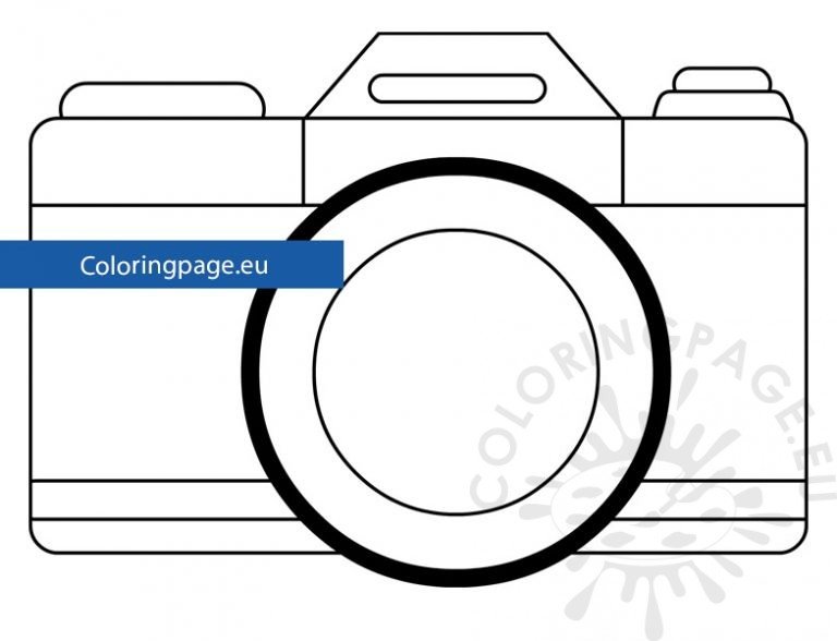 Vintage camera template | Coloring Page