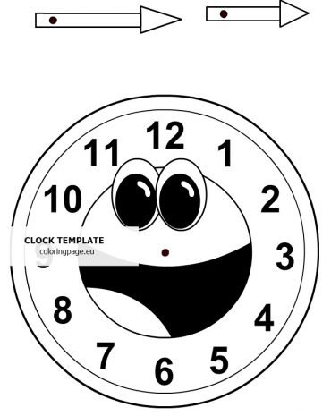 Free Printable Clock Templates | Coloring Page