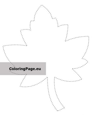 Printable Leaf Tracing Worksheet | Coloring Page