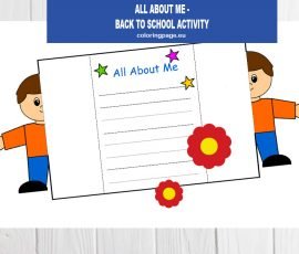 All About Me Back To School Activity | Coloring Page
