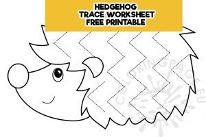 Animal Tracing Page - Hedgehog | Coloring Page
