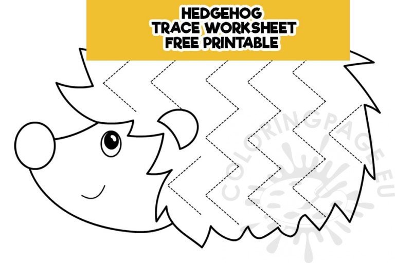 Animal Tracing Page - Hedgehog | Coloring Page