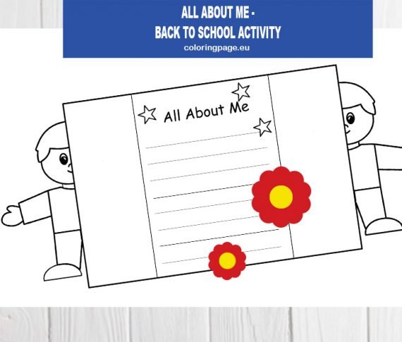 All About Me Craft template | Coloring Page