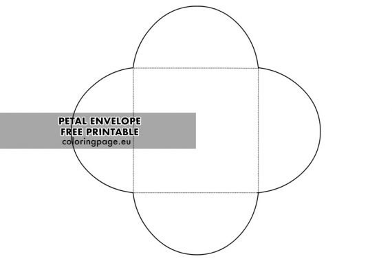 Petal Envelope template | Coloring Page