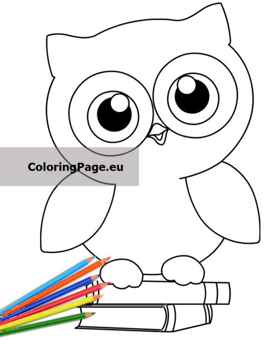 School Owl coloring sheet | Coloring Page
