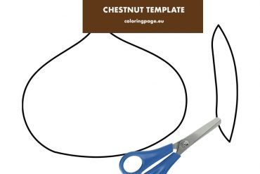 Free Chestnut craft template | Coloring Page