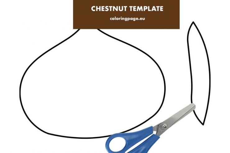 Free Chestnut craft template | Coloring Page