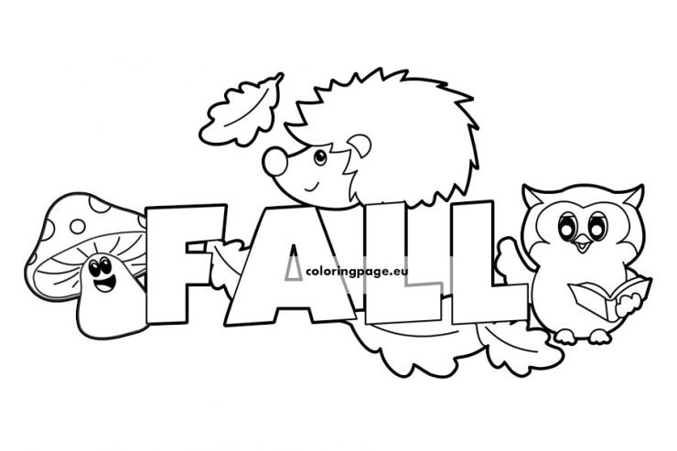 Fall Word coloring sheet | Coloring Page