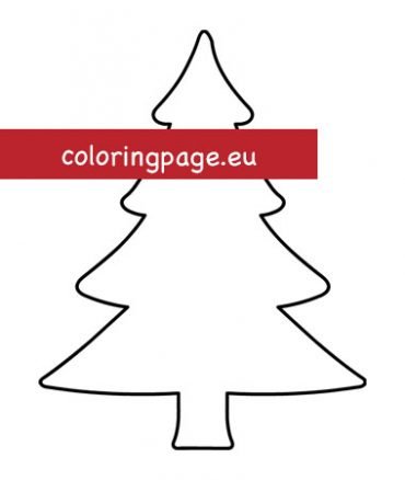 Large Christmas Tree Outline | Coloring Page