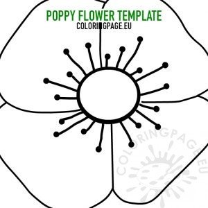 Free printable Poppy flower | Coloring Page