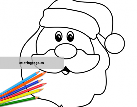 Face Santa Claus Christmas | Coloring Page