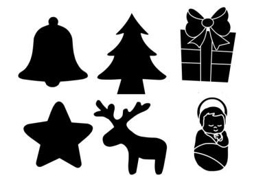 Free Printable Christmas Ornament Silhouette | Coloring Page