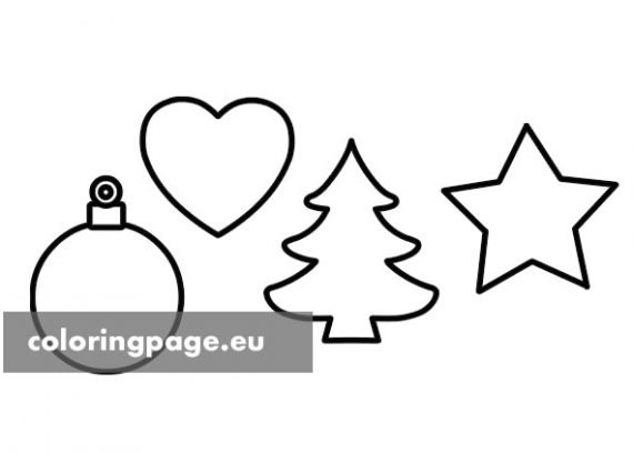 Christmas shapes to cut out | Coloring Page